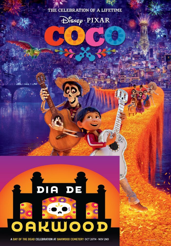 Dia de Oakwood- Free screening of Disney's Coco - Historic Oakwood Cemetery